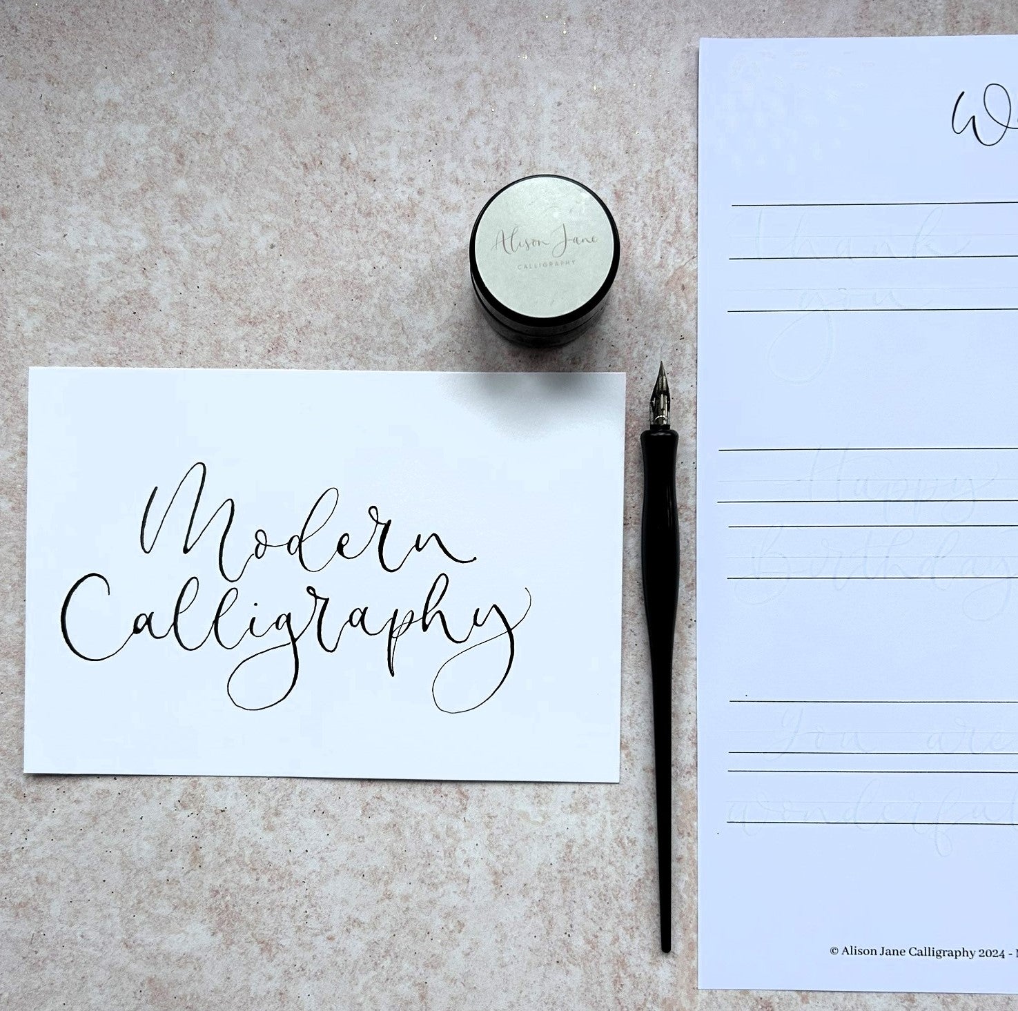 Introduction to modern calligraphy course | Alison Jane Calligraphy