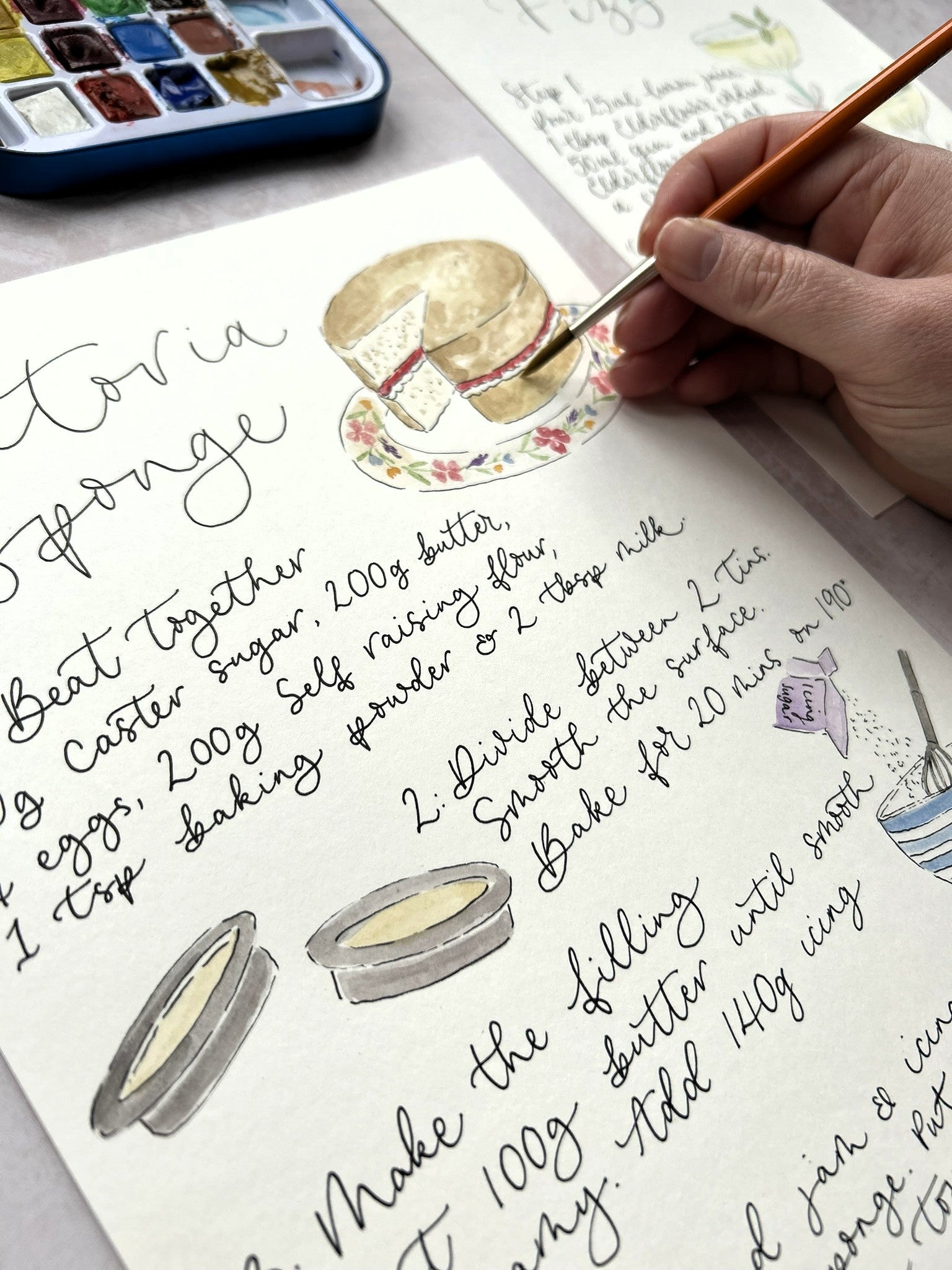 Illustrated Recipe Workshop in Hampshire | Alison Jane Calligraphy